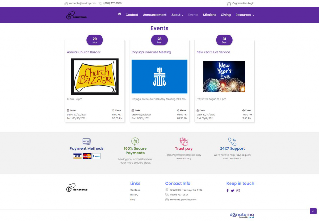 how-to-display-the-event-page-on-the-front-organization-website