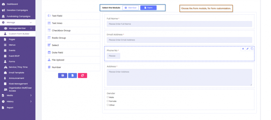 How to Make Form Using Custom Form Builder? – DonateMo Support